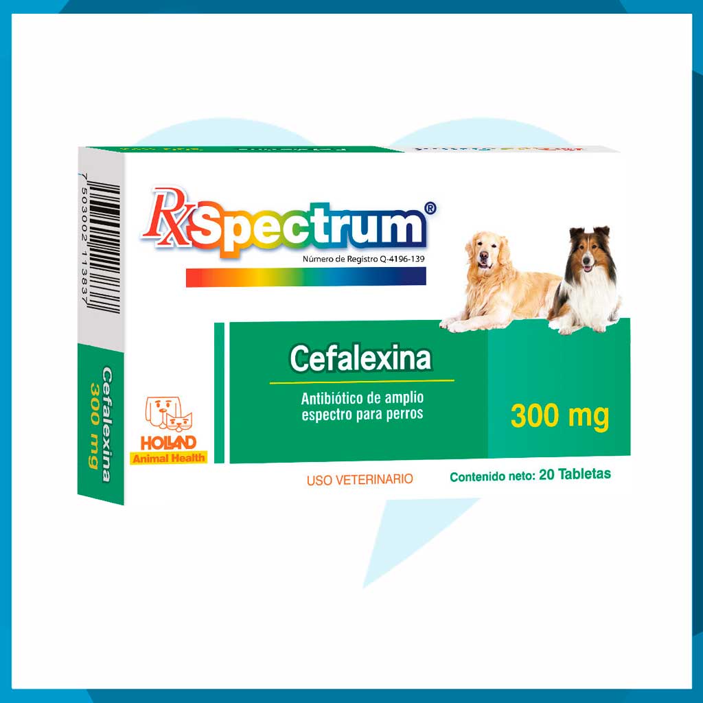 Rx Spectrum Cefalexina 300mg Caja 20 Tabletas